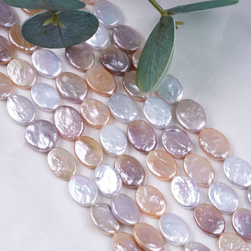 10-11mm Coin Natural Freshwater Pearl Strands - Pearls from China