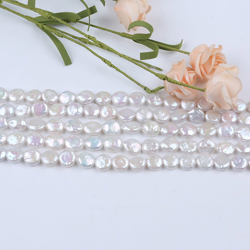 10-11mm Natural Freshwater Coin Pearl Strands - Pearls from China