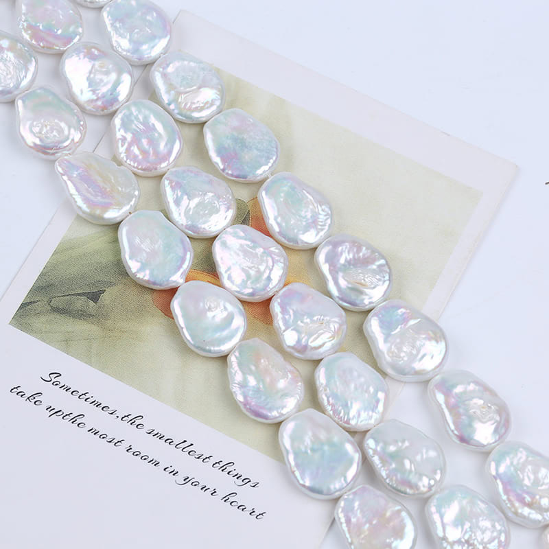 15-18mm Natural Freshwater Coin Pearl Strands - Pearls from China