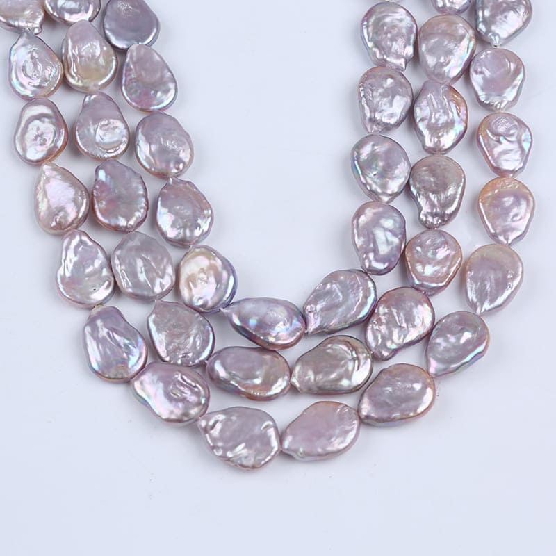 15-18mm Natural Freshwater Coin Pearl Strands - Pearls from China