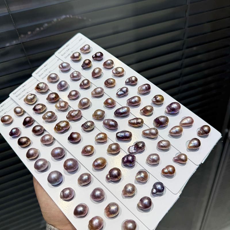 9-11mm drop freshwater baroque pearls x10 pairs - Pearls from China